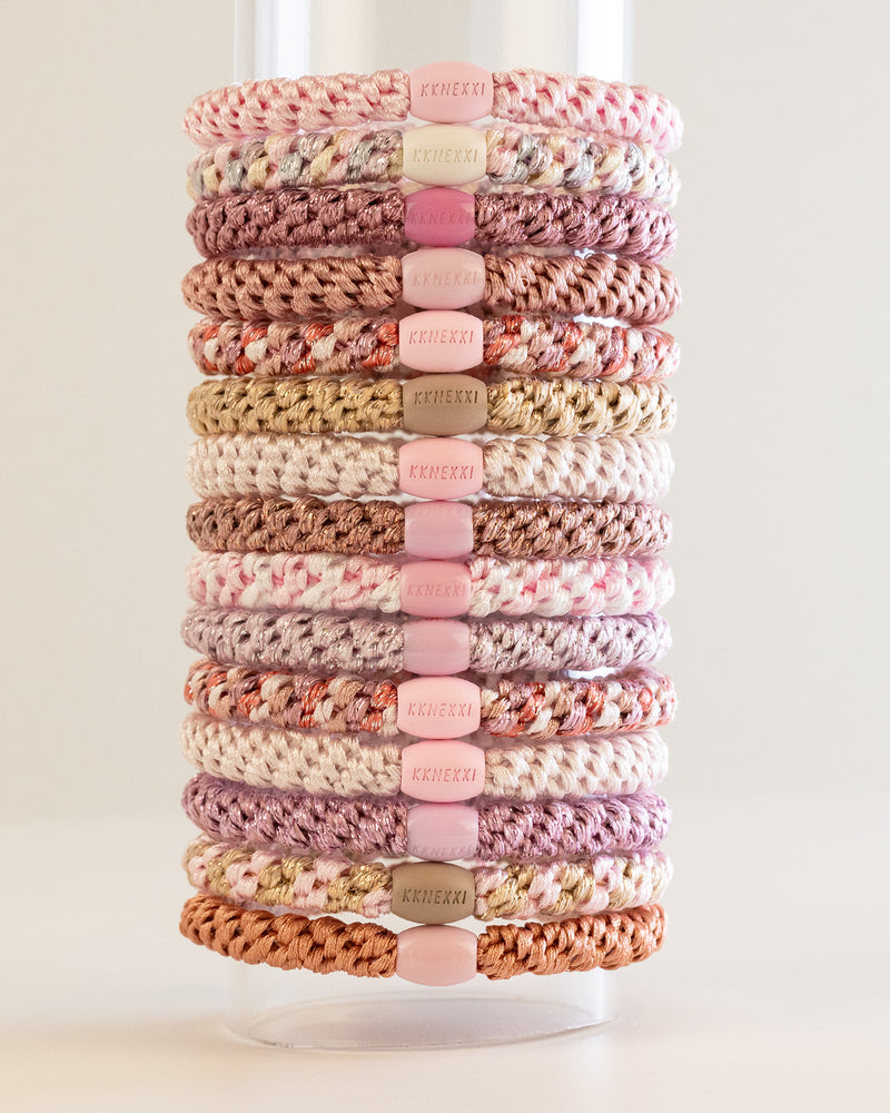 KKNEKKI Pink Hair Ties – Sweet to Strong